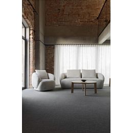 2,5-Sitzer FLEXLUX, B:186cm H:85cm T:102cm, grün, 62% Polyester, 17% Cotton, 14% Viscose, 7% Linen, Sofas, "Torino, rund, Couch, Loveseat", Modernes,