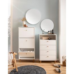 Kommode Schildmeyer, B:60,2cm H:104,4cm T:33cm, wei&szlig;, FSC-zertifizierter Holzwerkstoff, Flur, Sideboards, "Bjarne, Breite 60 cm", 4 Schubladen,