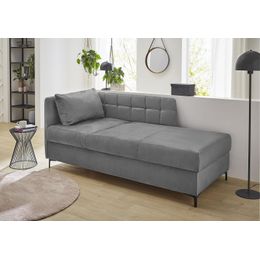 Jockenh&ouml;fer Recamiere, B:207cm T:98cm, grau, JOCKENH&Ouml;FER GRUPPE, Samtoptik (100% Polyester), R&uuml;ckseite mit schwarzem Spannstoff bezogen, Sofas, "Marlin",