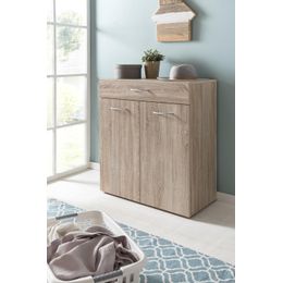 Kombikommode wimex, B:80cm H:98cm T:40cm, braun, Holzwerkstoff, Spanplatte, Schlafzimmer, Sideboards, "Multiraumkonzept", Schubk&auml;sten auf