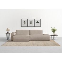 Ecksofa Trendmanufaktur, B:275cm H:72cm T:160cm, grau, 92% Polyester, 8% Nylon, Wohnzimmer, Sofas, "Braga, mit hochwertigem Kaltschaum, L-Form, in