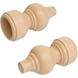 Gardinenstangen-Endst&uuml;ck Liedeco, &Oslash;:2,8cm, beige, Gardinenstangenendst&uuml;cke, f&uuml;r Gardinenstange &Oslash; 28 mm