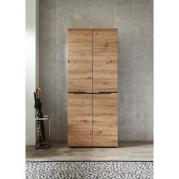 Schuhschrank Innostyle, B:80cm H:192cm T:38cm, grau, Holzwerkstoff, MDF, Flur, Schränke, "Memphis Garderobenschrank, 65x192x38cm (B/H/T)"