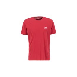 Herren T-Shirt "Basic T-Shirt SL", rot, Gr. M, Alpha Industries, Obermaterial: 100% Baumwolle, Shirts