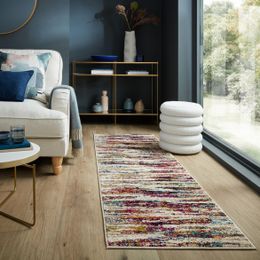 Teppich FLAIR RUGS, B:66cm H:8mm L:230cm, bunt, Kunstfaser, Wohnzimmer, Teppiche, "Refraction", Abstraktes Teppich