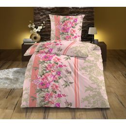 Bettwäsche Kinzler, rosa, Renforcé, Obermaterial: 100% Baumwolle, Jugendzimmer, Bettwäsche, "Carmen", aus Baumwoll-Renforcé