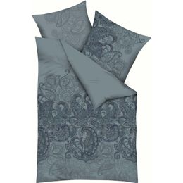 Bettwäsche Kaeppel, blau, Mako-Satin, Obermaterial: 100% Baumwolle, Bettwäsche, "Indica", Mit Paisleymuster