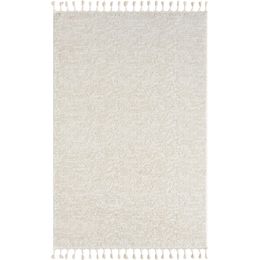 Hochflor-Teppich, B:160cm H:24mm L:230cm, wei&szlig;, MyFlair M&Ouml;BEL & ACCESSOIRES, Polyester, Polypropylen (PP), Teppiche, "Moroccan Pureness", moderner