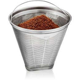 Gefu Permanentfilter "FLAVO", H:9,8cm &Oslash;:12cm, silber, Kaffeefilter, rostbest&auml;ndig, wiederverwendbar,, passend f&uuml;r Gr&ouml;&szlig;e 4
