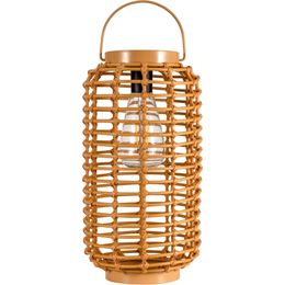 PAULEEN LED Laterne "Sunshine Darling Solarlaterne Beige Rattan/Metall/Kunststoff", 1, Ø 15,5cm H: 30cm, beige, Leuchten, Solar