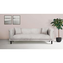 2-Sitzer Home Affaire, B:180cm H:71,5cm T:85cm, beige, 100% Polyester, Sofas, "AGNIA B/T/H: 180/85/71 cm", incl. Zierkissen, auch in Cord und Bouclé