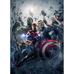 Komar Fototapete "Avengers-Age-of-Ultron-Movie-Poster - Gr&ouml;&szlig;e 184 x 254 cm", B/L: 184mm x 254mm, bunt, Schlafzimmer, Tapeten, Kinderzimmer