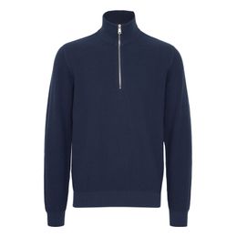 Blend Herren Troyer "Troyer BHPullover", blau, Gr. XXL, unifarben, Feinstrick, Obermaterial: 100% Baumwolle CO., Pullover