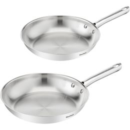Tefal Pfannen-Set "Duetto On"edelstahl, Pfannen, 24/28 cm, unversiegelt, Induktion, genieteter Griff, backofengeeignet