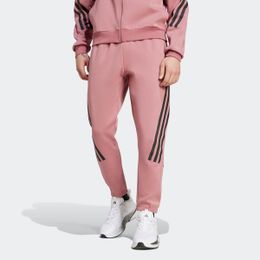 Herren Sporthose "M FI 3S PT", rot, Gr. XL, adidas Sportswear, gestreift, Obermaterial: 64% Baumwolle, 36% Polyester, Hosen