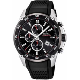 Festina Herren Chronograph "The Originals", schwarz, Armbanduhren, Armbanduhr, Quarzuhr, Herrenuhr, Stoppfunktion, bis 10 bar wasserd.