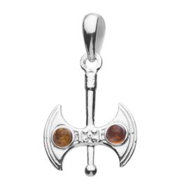 OSTSEE-SCHMUCK Damen Kettenanh&auml;nger "OSTSEE-SCHMUCK Anh&auml;nger Doppelaxt Anh&auml;nger Doppelaxt", 29x15mm, Silber 925 (Sterlingsilber), 2 g, wei&szlig;, Silber