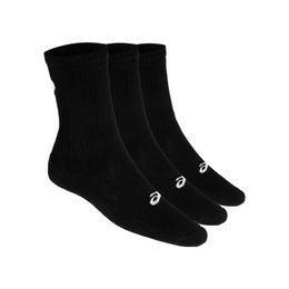 asics Herren Laufsocken "3PPK CREW SOCK", Gr. 39, schwarz, Obermaterial: 69% Baumwolle, 24% Polyester, 5% Nylon, 2% Elasthan, Socken