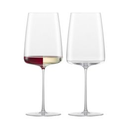 ZWIESEL GLAS Weinglas "Weingl&auml;ser Simplify 555 ml 2er Set transparent", 2 tlg., transparent, Trinkgef&auml;&szlig;e