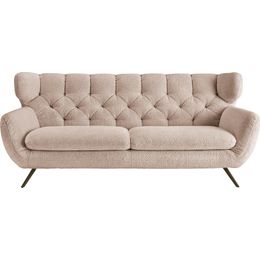 3-Sitzer 3C CANDY, B:225cm H:94cm T:95cm, braun, 100% Polyester, Sofas, "Beatrice, extravagantes Megasofa, bequem, Küchensofa", mit Rückensteppung im