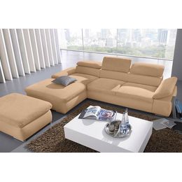 Sit & More Ecksofa SIT & MORE, B:286cm H:73cm T:174cm, braun, 100% Polyester;Luxus-Kunstleder/Struktur (88% Polyester, 12% Polyamid), Wohnzimmer, Sofas,