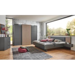 Schwebet&uuml;renschrank wimex, B:250cm H:216cm T:65cm, schwarz, Spanplatte, Schr&auml;nke, "Ancona by fresh to go", mit Akustiklamellen Optik in 3D