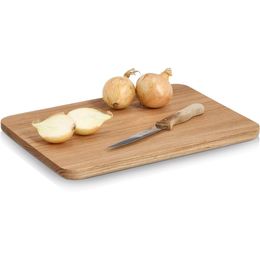 zeller PRESENT Schneidebrett "Servierbrett, Eiche", B/H/L: 25cm x 1,9cm x 35cm, braun, K&uuml;che, Schneidebretter, Brett aus nat&uuml;rlichem Material