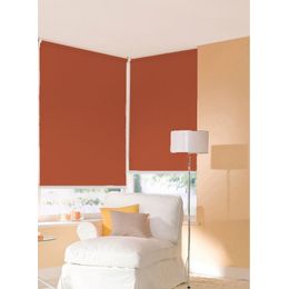 Seitenzugrollo SUNLINES, B:202cm H:180cm, orange, Aluminium, Kunststoff, Polyester, Rollos, "Youngstyle Uni"