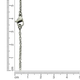 ZEEme Damen Collierkettchen "Edelstahl Ankerkette 2mm breit", 50cm, Edelstahl, L: 50 B: 2mm, grau, Edelstahl, B:2mm, Halsketten