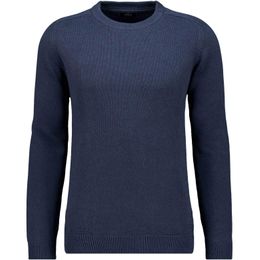Ragman Herren Rundhalspullover, blau, Gr. XXXL, 100% Baumwolle, Pullover