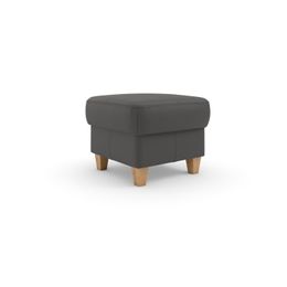 Polsterhocker Home Affaire, B:58cm H:48cm T:58cm, braun, Luxus-Microfaser (100% Polyester);Struktur (100% Polyester);Luxus-Microfaser in Lederoptik