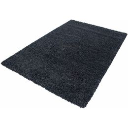 Hochflor-Teppich, B:300cm H:30mm L:400cm, grau, Ayyildiz Teppiche, Kunstfaser, Teppiche, "Life Shaggy 1500", Langflor, uni, gro&szlig;e Farbauswahl,