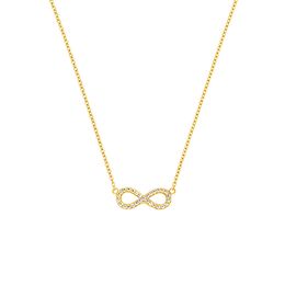 s.Oliver Damen Kette mit Anhänger "Infinity/Unendlichkeitsschleife", Silber 925 (Sterlingsilber), L: 45, gold, Silber 925 (Sterlingsilber),
