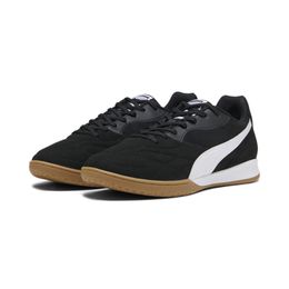 Puma Damen Fu&szlig;ballschuh "KING TOP IT", Gr. 43, schwarz-wei&szlig;, Synthetik, Schuhe, f&uuml;r Halle und Stra&szlig;e