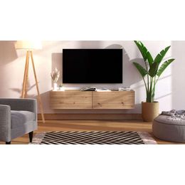 TV-Board Inosign, B:154cm H:32cm T:42cm, braun, FSC-zertifizierter Holzwerkstoff, Sideboards, "Royan, TV-Bank, TV-Schrank, Wandmontage", in