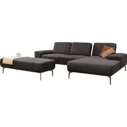 Ecksofa W.Schillig, B:299cm H:88cm T:178cm, braun, Longlife Xtra-Leder Z73: Naturwalkleder der Luxusklasse aus den erlesensten Rohh&auml;uten. Hautst&auml;rke