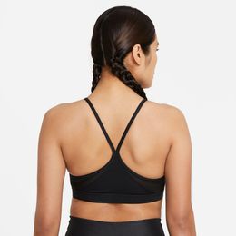 Nike Damen Sport-BH "INDY WOMEN'S LIGHT-SUPPORT PADDED V-NECK SPORTS BRA", Gr. XL, schwarz, Obermaterial: 72% Polyester, 28% Elasthan, BHs