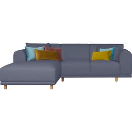 Ecksofa OTTO HOME, B:285cm H:82cm T:191cm, blau, Struktur (100% Polyester);Struktur grob ( 100% POLYPROPYLEN;Struktur fein ( 100% Polyester),