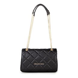 Valentino Handbags VALENTINO BAGS Damen Umhängetasche "OCARINA", schwarz, Lederimitat, Taschen, Henkeltasche Schultertasche Handtasche Damen mit goldfarbenen Details