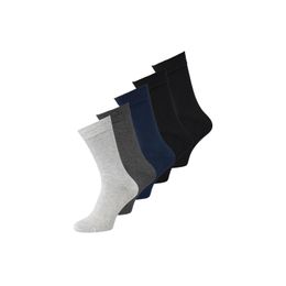 Jack & Jones JACK & JONES Herren Kurzsocken "Socken JACBASIC BAMBOO SOCK 5P 5er Pack", Gr. 40, blau, Obermaterial: 54% Viskose CV. 26% Polyester PES. 18%
