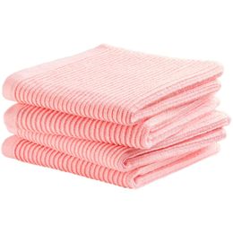 Sp&uuml;ltuch DDDDD, B:30cm L:30cm, pink, 100% Baumwolle, Geschirrt&uuml;cher, "Basic", mit luxuri&ouml;ser Rippenstruktur und optimale Feuchtigkeitsaufnahme