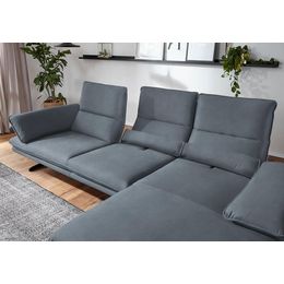 Ecksofa W.Schillig, B:291cm H:94cm T:164cm, blau, Longlife Xtra-Leder Z69: Das feinnarbige, gedeckte Softleder Z69 besticht durch seine