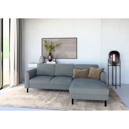 Ecksofa Home Affaire, B:232cm H:83cm T:161cm, grau, 88% Polyester, 12% Nylon, Wohnzimmer, Sofas, "Booster II, whlw. mit Schlaffunktion & Bettkasten,