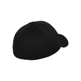 Flexfit Damen Flex Cap "Flexfit Flexfit Wooly Combed Youth"schwarz, schwarz, unifarben, 63% Polyester, 34% Baumwolle, 3% Elasthan, Caps