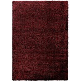 Hochflor-Teppich Esprit, B:57cm H:40mm L:86cm, rot, Polypropylen (PP), Teppiche, "Cosy Glamour 2.0", Langflor, Shaggy, Wohnzimmer