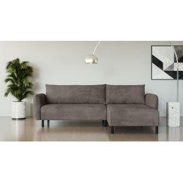 Ecksofa Home Affaire, B:233cm H:82cm T:177cm, braun, 100% Polyester, Wohnzimmer, Sofas, "Glandine", L-Form