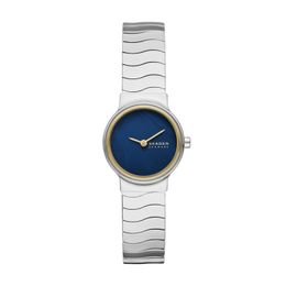 Skagen Damen Quarzuhr "FREJA LILLE", blau, Armbanduhren, Armbanduhr, Damenuhr, Edelstahlarmband, analog