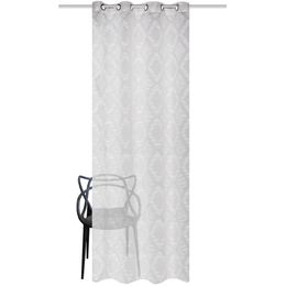 Gardine HEINE HOME, B:140cm H:245cm, grau, Polyester, Gardinen
