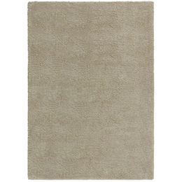 Hochflor-Teppich FLAIR RUGS, B:80cm H:40mm L:150cm, beige, Kunstfaser, Teppiche, "Feather"