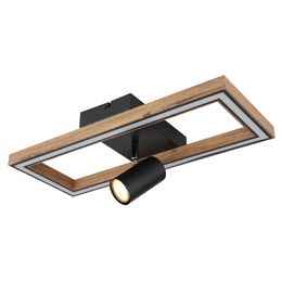 Globo LIGHTING LED Deckenleuchte "MANDERA", braun, Wohnzimmer, Leuchten, Deckenlampe/Wohnzimmer/Schlafzimmer/modern/Holz
